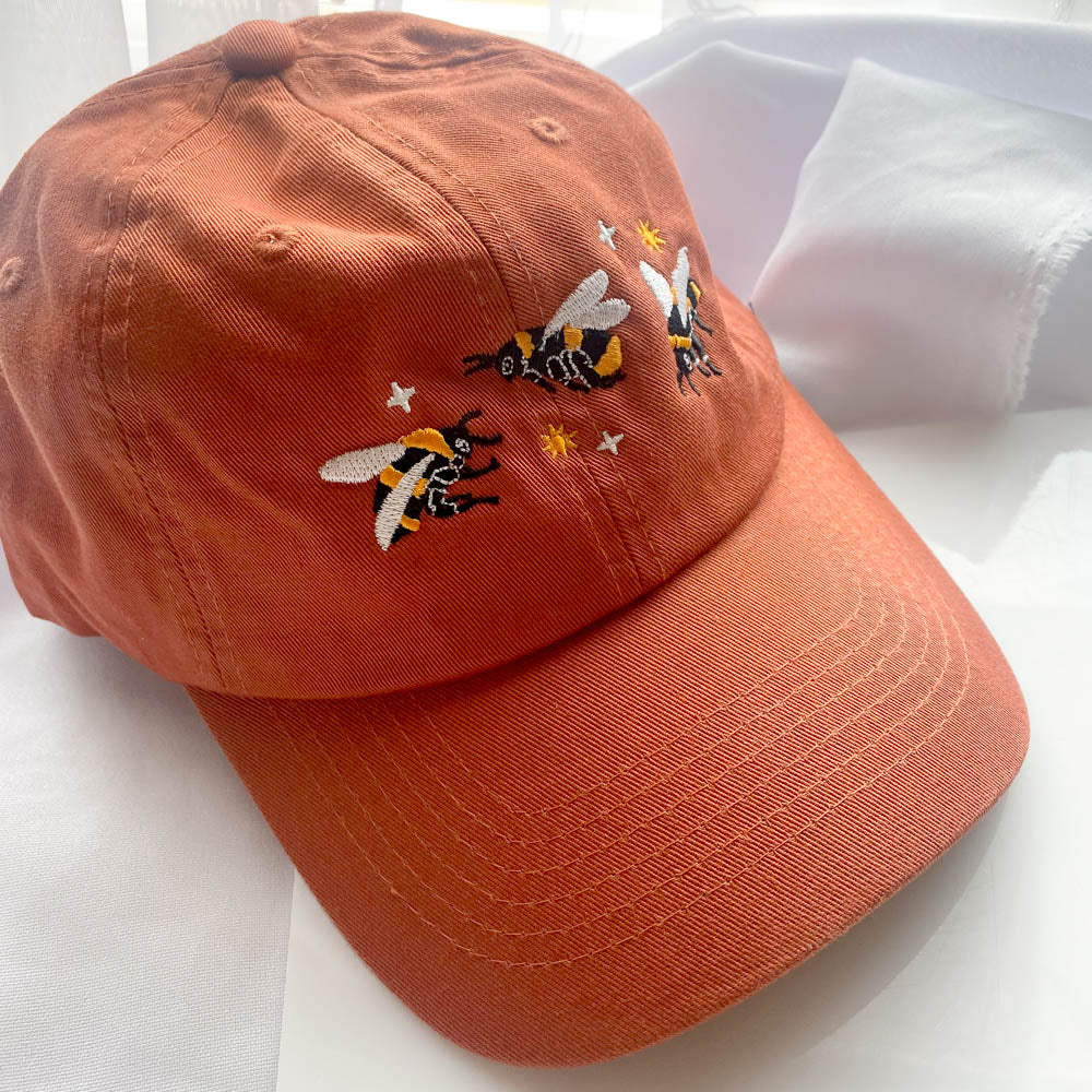 BURNT ORANGE BEE BASEBALL CAP – Peripheral US